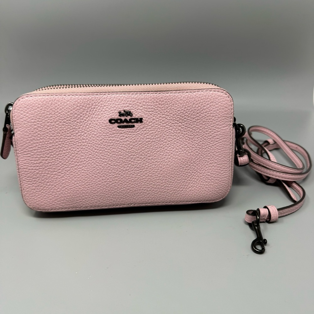 Coach Soft Pebbled Leather Soft Shell Pink Crossbody … - Gem